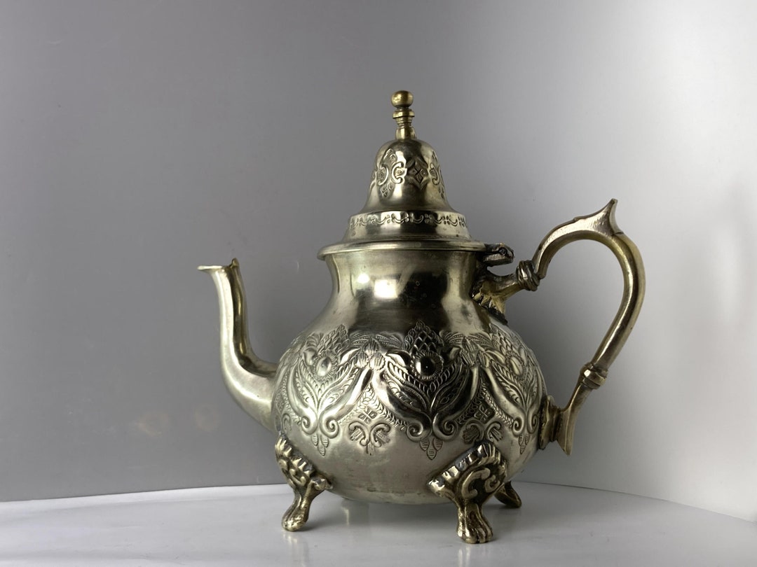 Handcrafted Brass and Silver Tea Boiler From Fes - Etsy