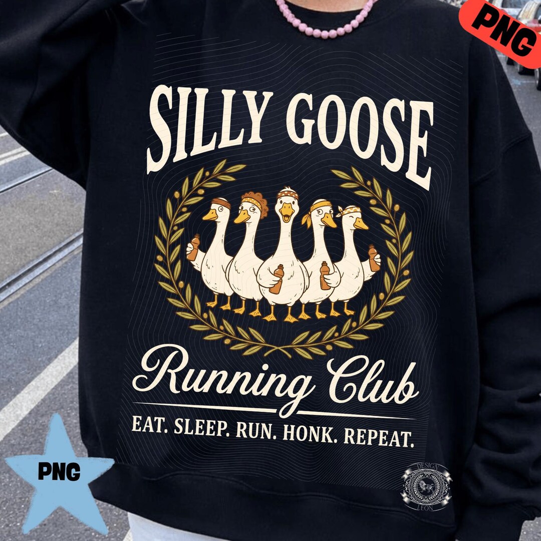 Silly Goose Running Club PNG, Funny Jogging Quote, Retro Fitness Humor ...