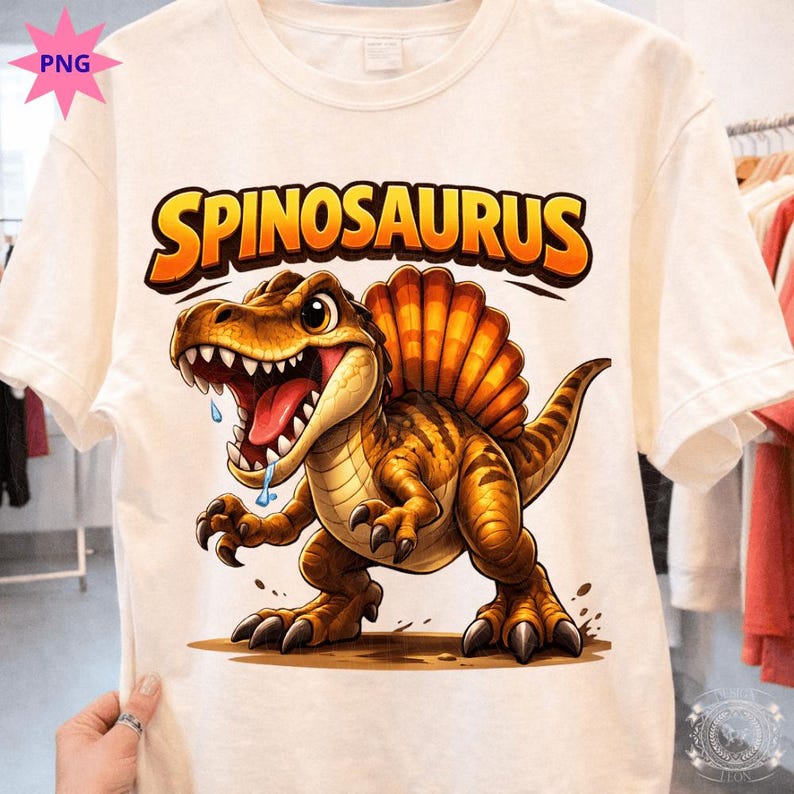 Spinosaurus Mirabilis PNG: Funny Dinosaur Illustration for Paleontology ...