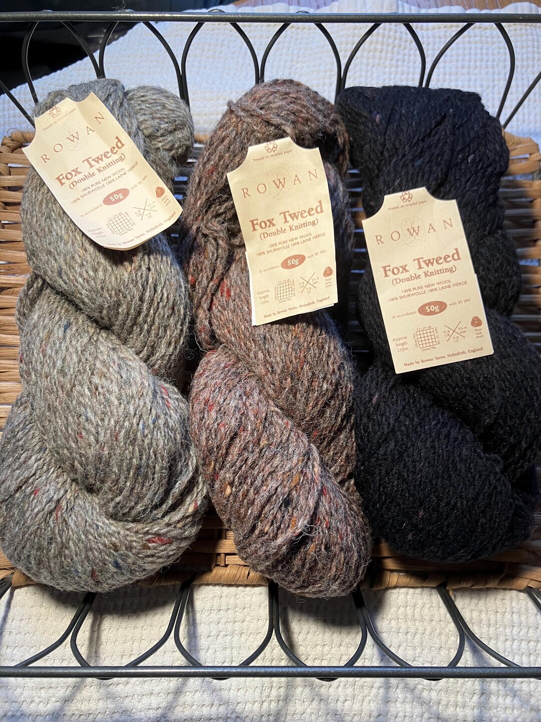 Rowan Fox Tweed Lightweight DK / Double Knitting 50g Hanks - 100% Pure ...