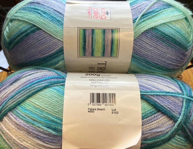 King Cole Tropical Beaches DK 200g - 9 Multicoloured Shades - Acrylic ...