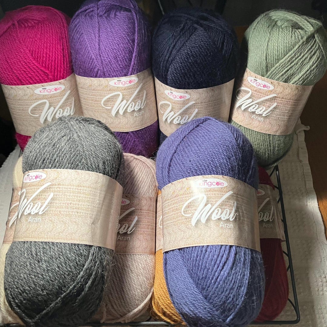 King Cole Wool Aran Yarn: 100% Superwash Wool, 100g - Etsy