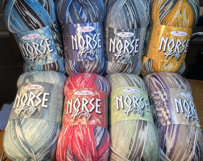 Fair Isle Effect Superwash Wool Yarn: King Cole Norse 4 Ply 100g - Etsy UK