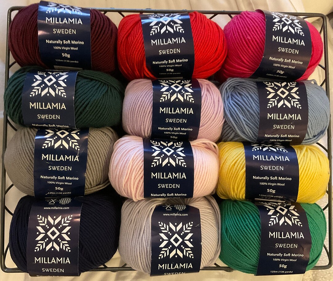 Millamia Naturally Soft Merino 4 Ply 50g 100% Virgin Wool - 16 Shades ...