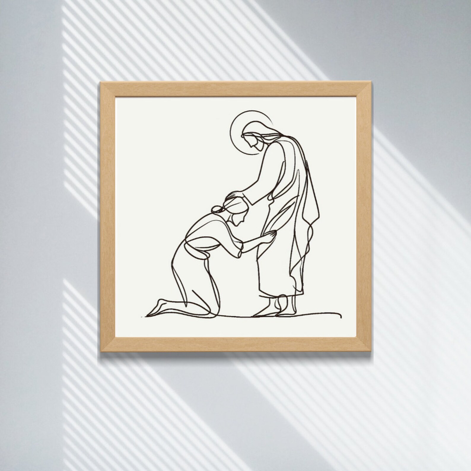 Christ the Healer - Mark 5:34 - Hand-drawn Christian Art - Jesus Gospel ...