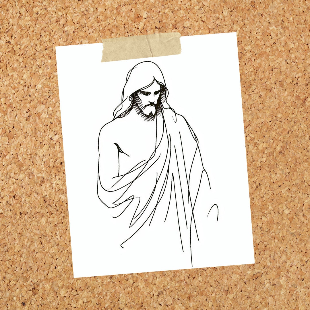 The Great Mediator - 1 Timothy 2:5 - Hand-drawn Christian Art - Jesus ...