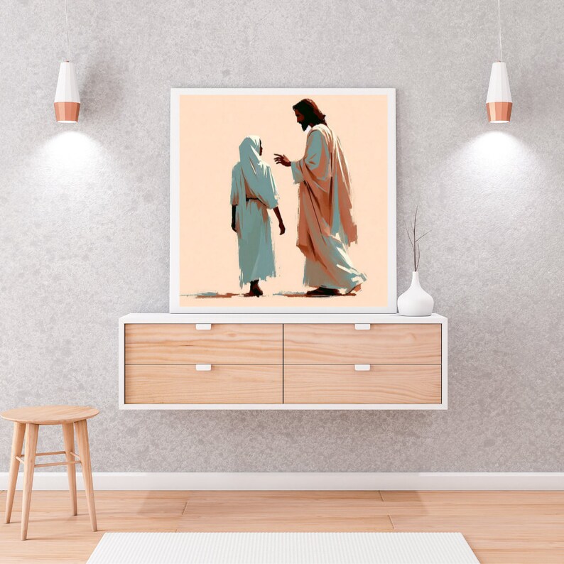 Master and Servant - Modern Christian Art Print Canvas Wall Art ...
