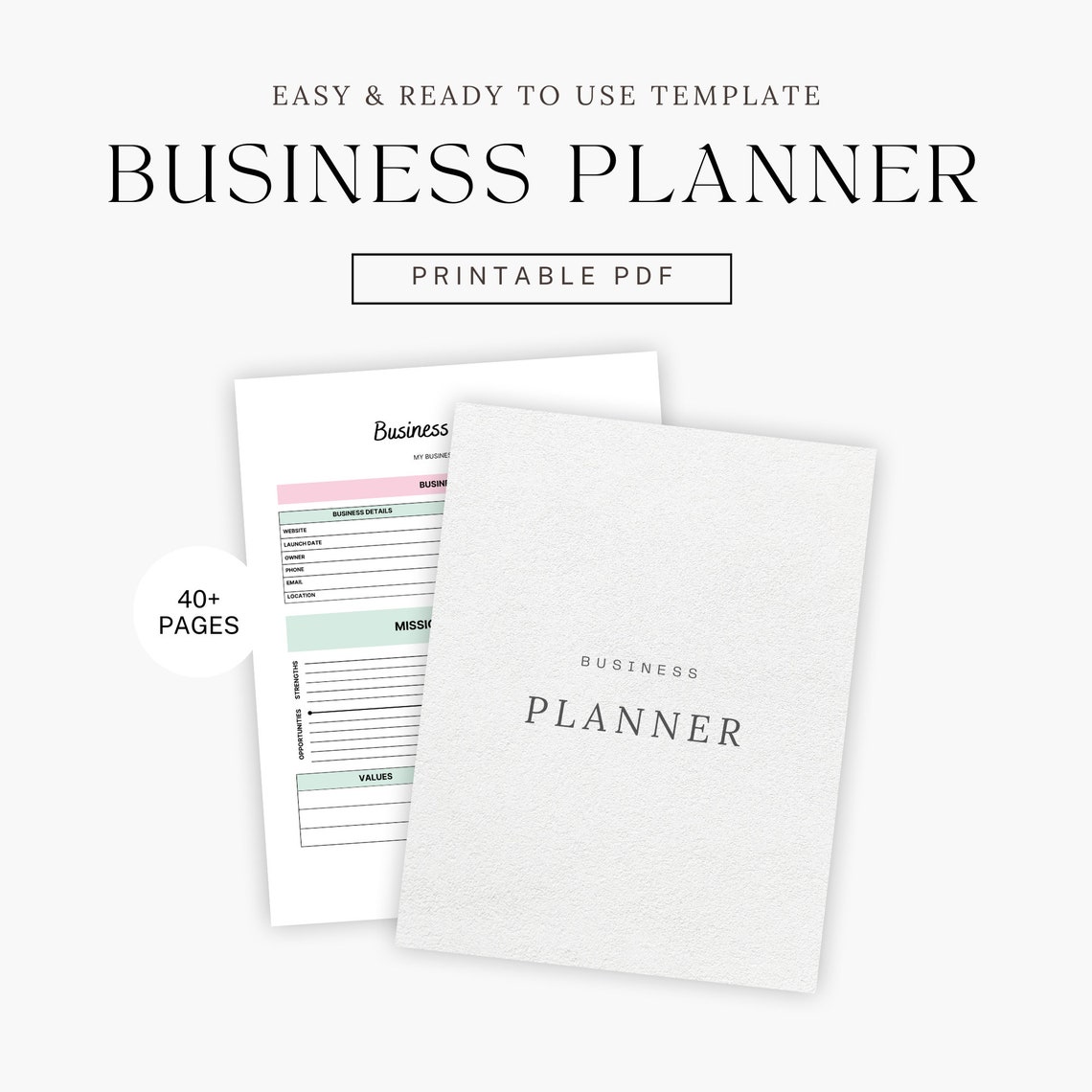 Business Planner, Business Bundle, Planner Bundle, Business Organizer ...