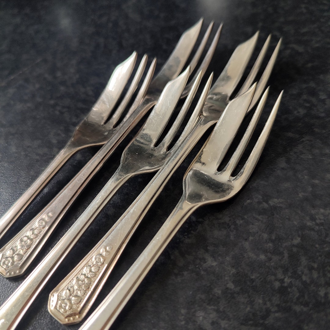 Silverpride Plate EPNS A1 Dessert Cake Small Forks Set of 5 Silver ...