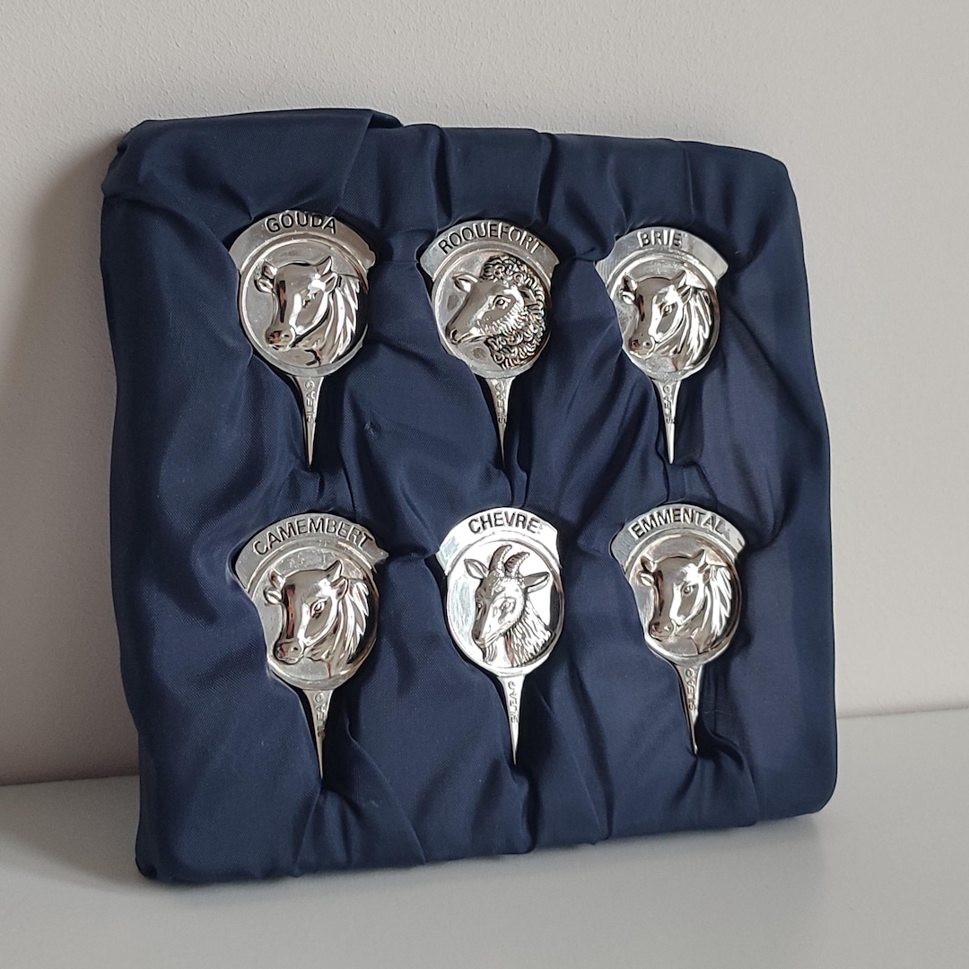 Vintage Cheese Picks Markers Tags With Cheese Names by SILEA Set of 6 ...