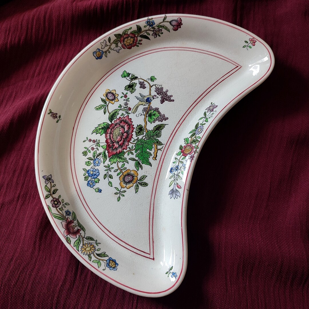 Rare Antique Spode Copeland for T Goode & Co London Half Moon Plate ...