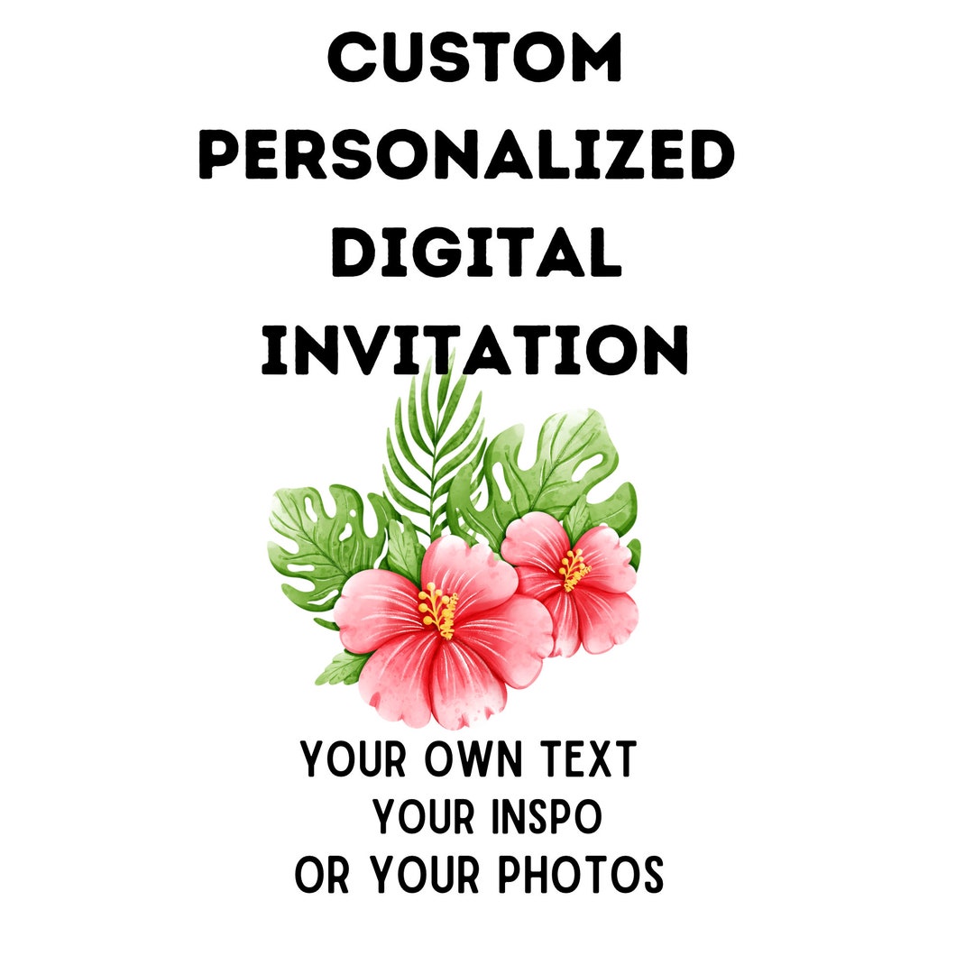 Custom Personalized Digital Invitation - Etsy