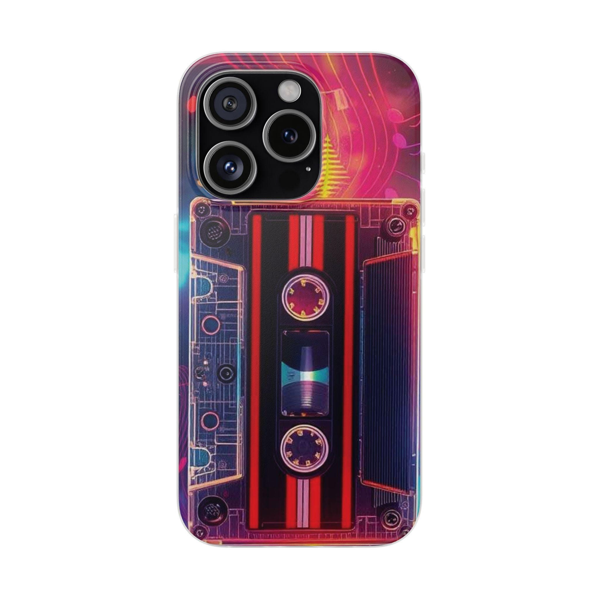 Retro Cassette Tape Flexi Case, Aesthetic Phone Cover for Music Lovers ...