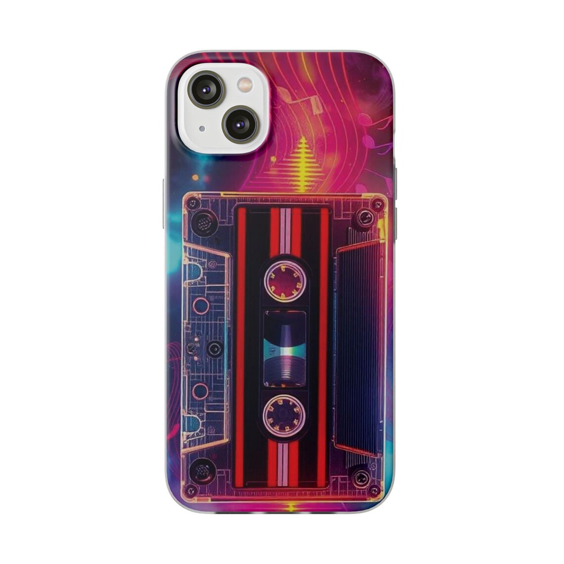 Retro Cassette Tape Flexi Case, Aesthetic Phone Cover for Music Lovers ...