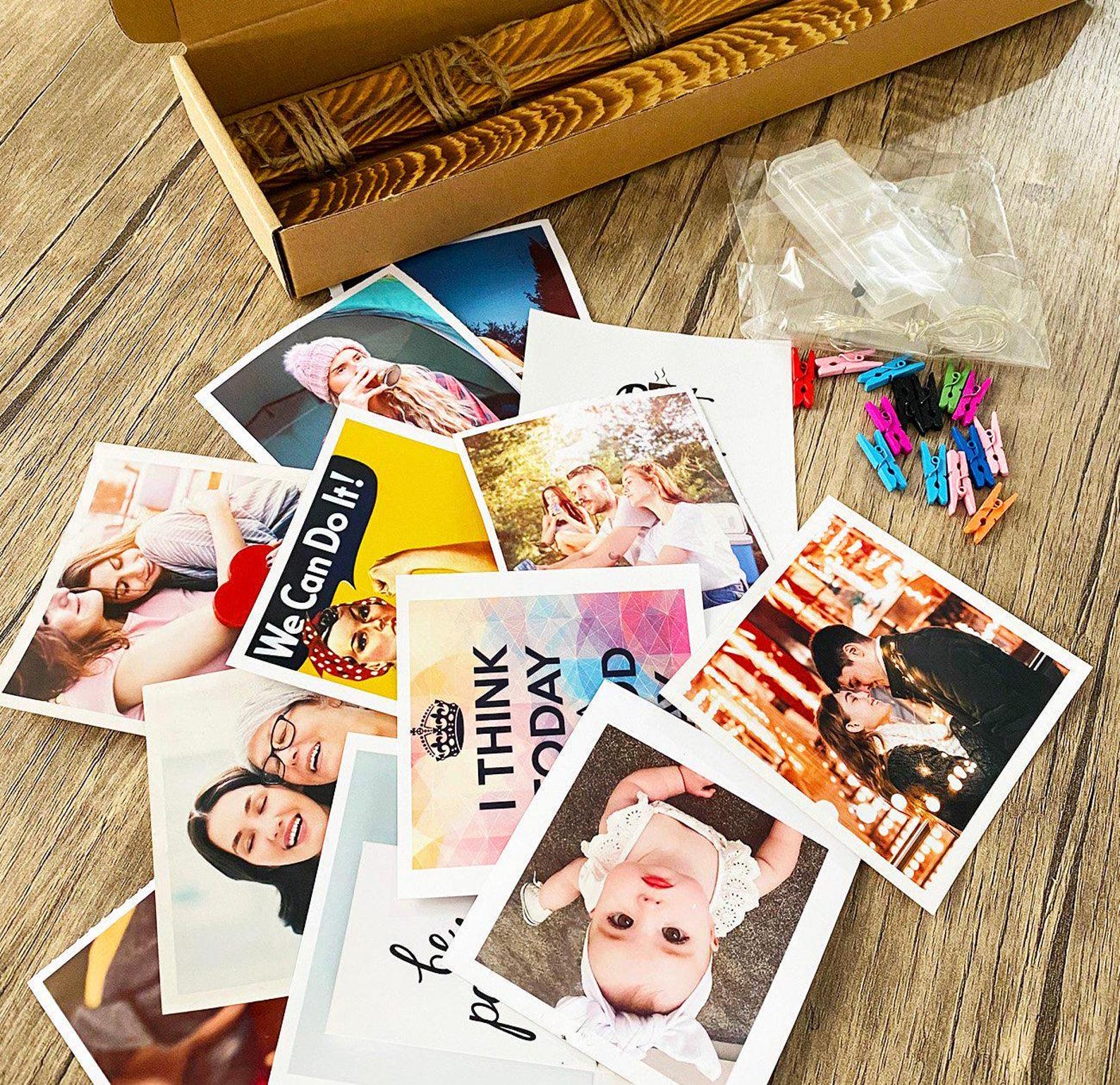 Personalized Wooden Photo Hanger 12 Photo With Led Light ,picture ...