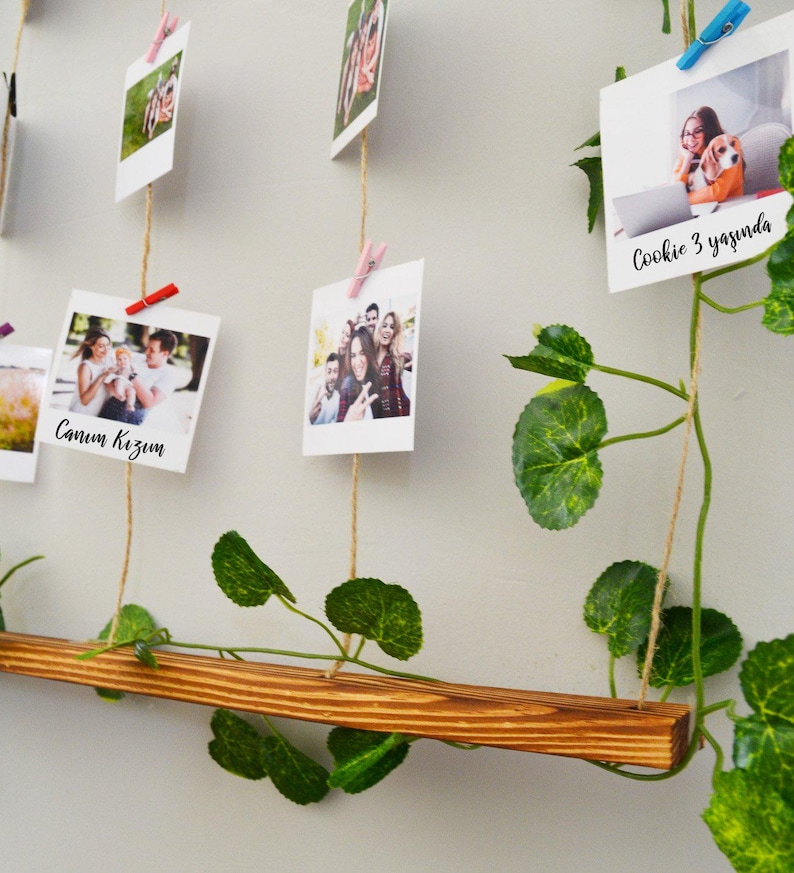 Personalized Wooden Photo Hanger 12 Photo With Led Light ,picture ...