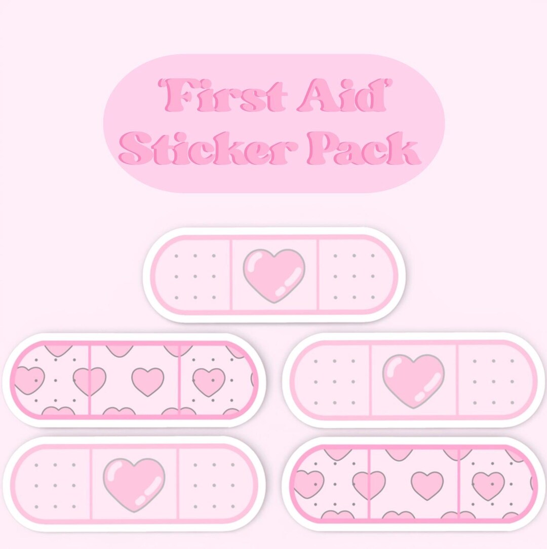 First Aid Vinyl Sticker Pack of 5 - Etsy