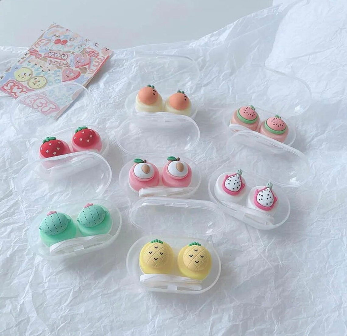 Cute Strawbery Contact Lens Case - Etsy
