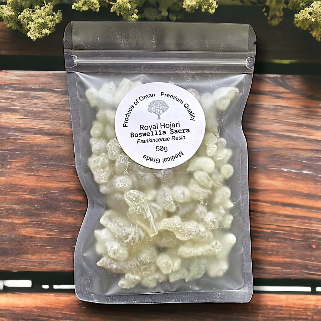 50g Royal Hojari Edible Green Frankincense Resin Boswellia Sacra ...