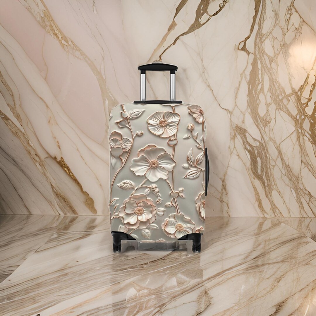 Golden Roses Luxury Rose Gold Luggage Cover Suitcase Cover, Ladies ...