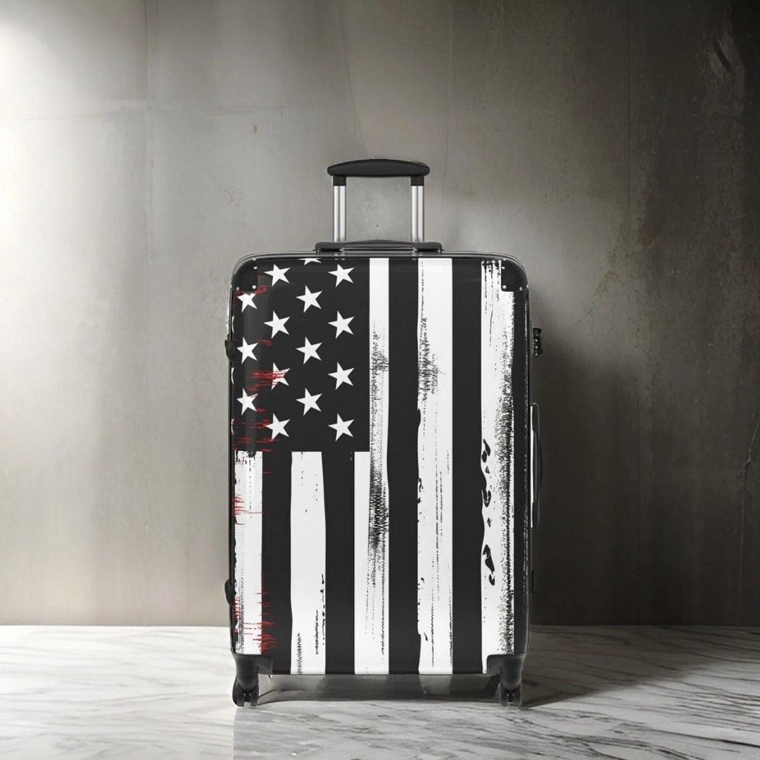 USA Flag Suitcase American Flag Suitcase, USA Luggage, TSA Approved ...