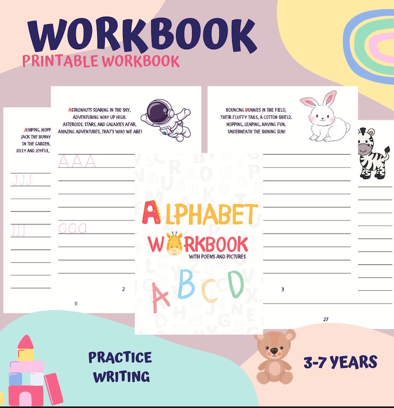 ABC Learning Fun for Kids - Interactive Alphabet Workbook for ...