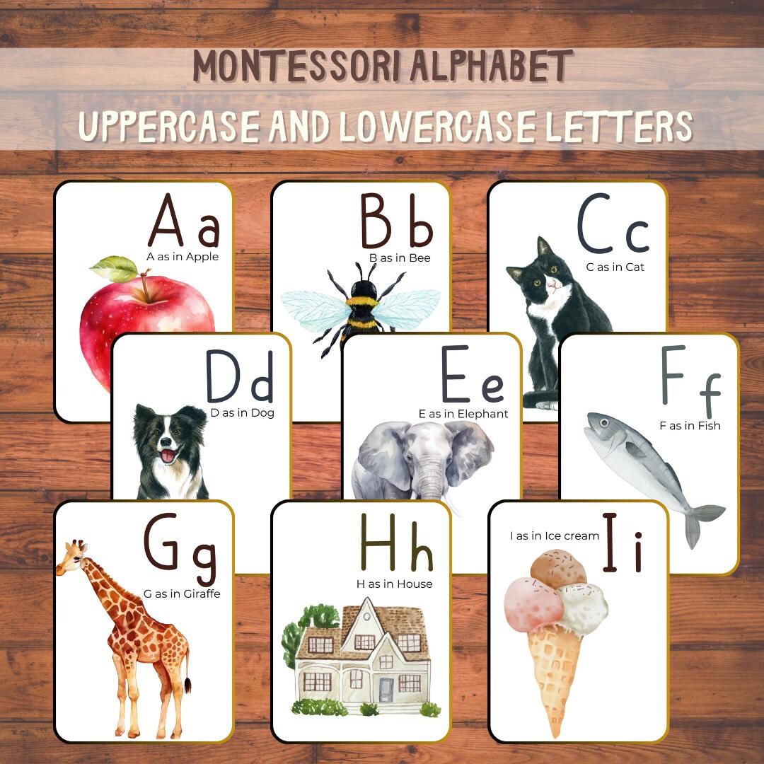 26 ABC Flash Cards, Educational Cards, A-Z Cards, Learn Abcs, Alphabet ...