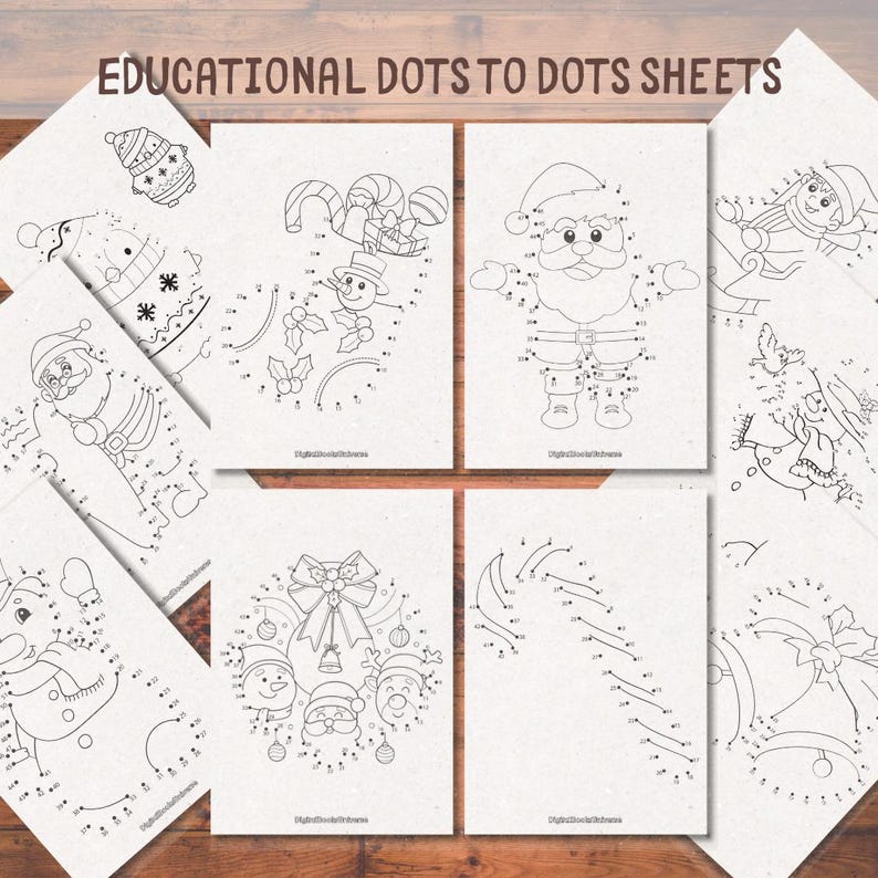 Winter Dot to Dot Worksheets for Kids Fun & Educational 26 Pages of ...