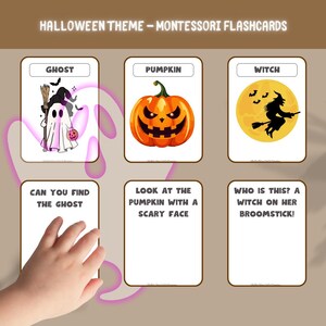 Interactive Montessori Learning Game Halloween-themed Flashcards With ...