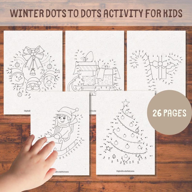 Winter Dot to Dot Worksheets for Kids Fun & Educational 26 Pages of ...