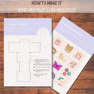 Printable DIY Gift Box for Kids – Cute Animal Cube – Craft Activity for ...