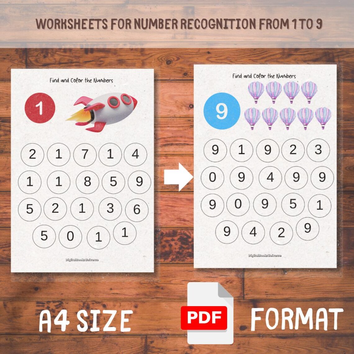 Number Recognition Worksheets 1-9 | Fun Counting & Coloring Activities ...