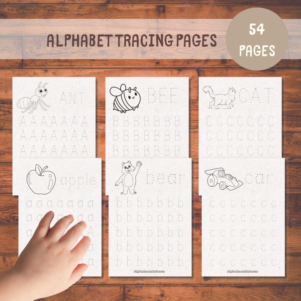 Alphabet Tracing Worksheets for Kids | Handwriting Practice Printable ...