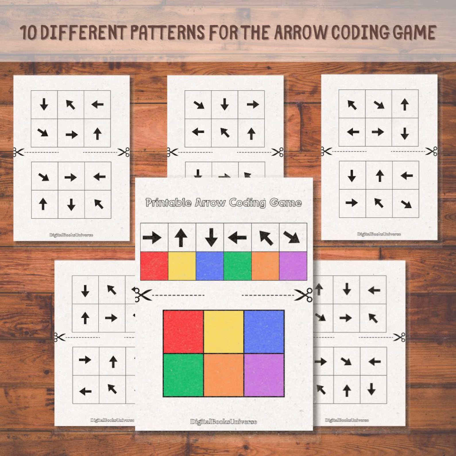Fun Arrow Coding Game for Color Learning – Printable Activity,stem ...