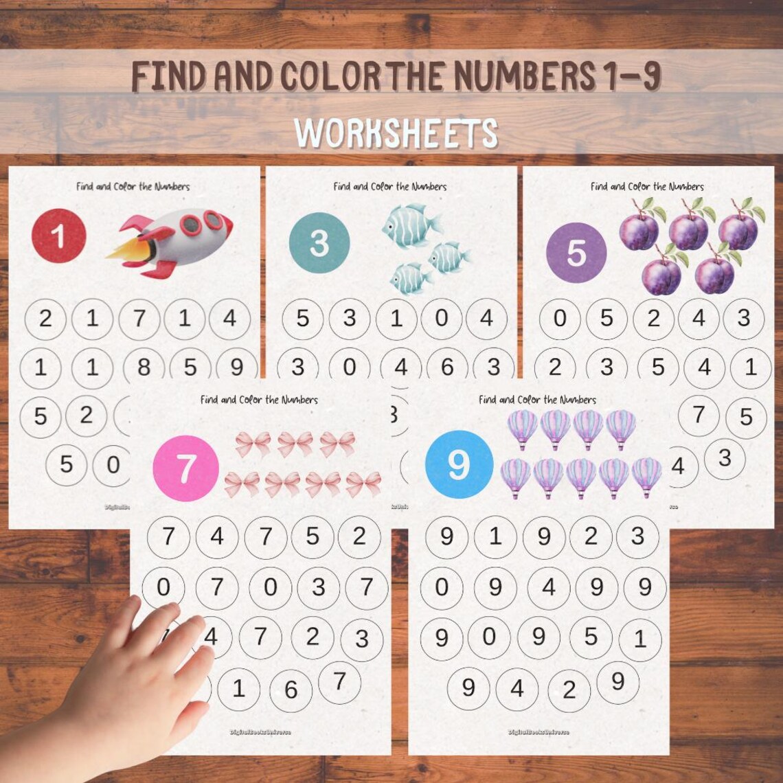 Number Recognition Worksheets 1-9 | Fun Counting & Coloring Activities ...