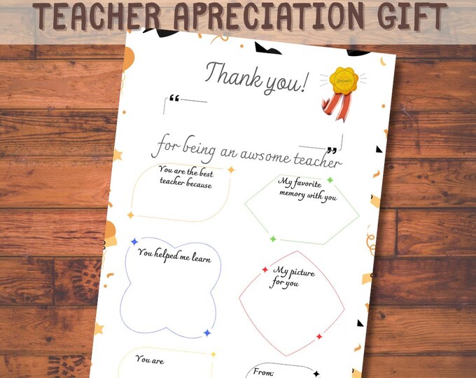 EDITABLE All About Teacher Fill in Blank Printable, Teacher ...