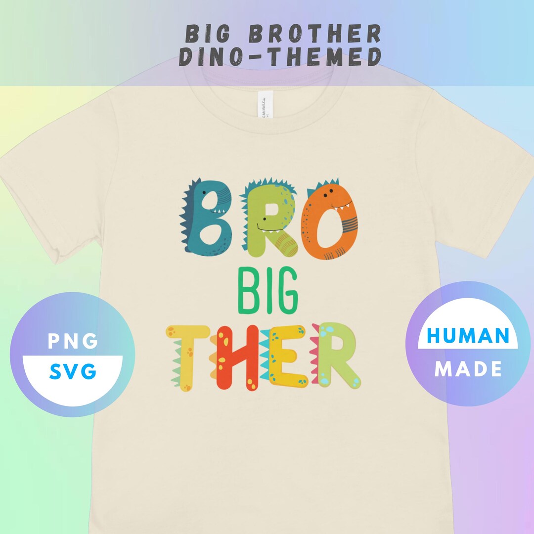 Big Brother Dinosaur T-rex Design – Sibling Reveal (SVG PNG) - Etsy