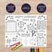 Soccer Birthday Party Placemat: Printable Coloring Activity (PDF) - Etsy