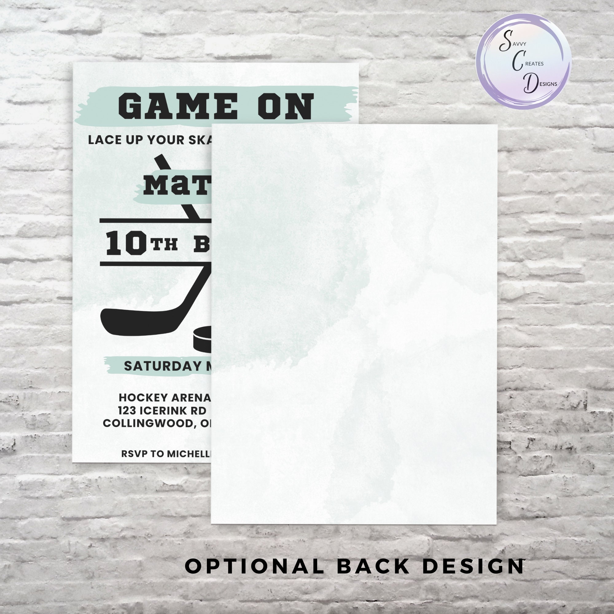 Hockey Birthday Invitation, Hockey Party Invite, Hockey Theme Birthday ...