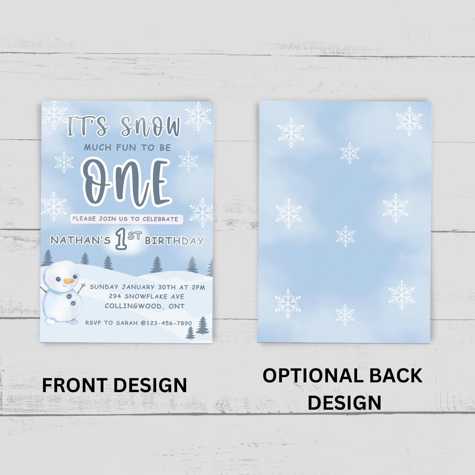 It's Snow Much Fun to Be One, First Birthday Invitation, Winter ...