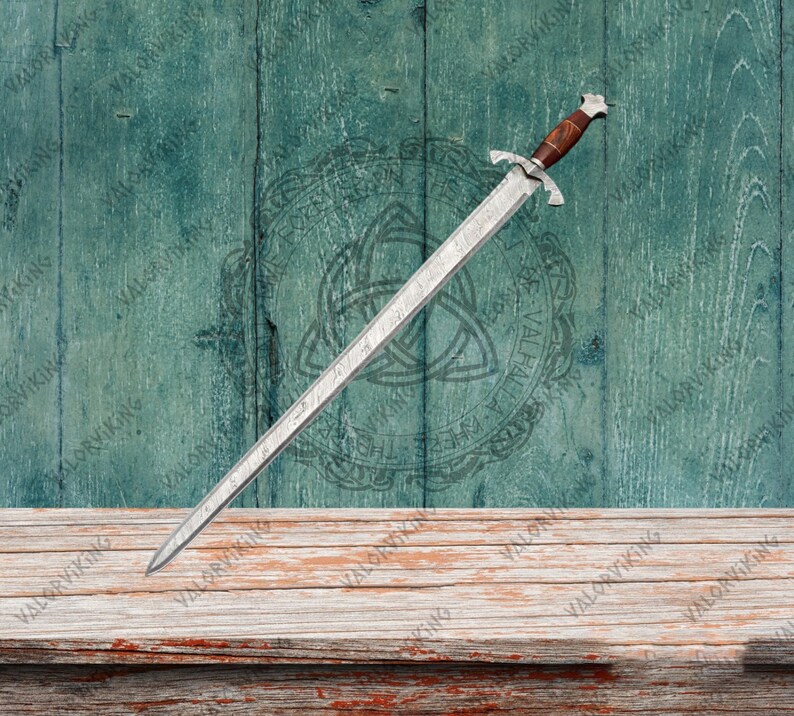 Monogram Sword, Hand Forged Custom Sword, Personalized Sword, Engraved ...