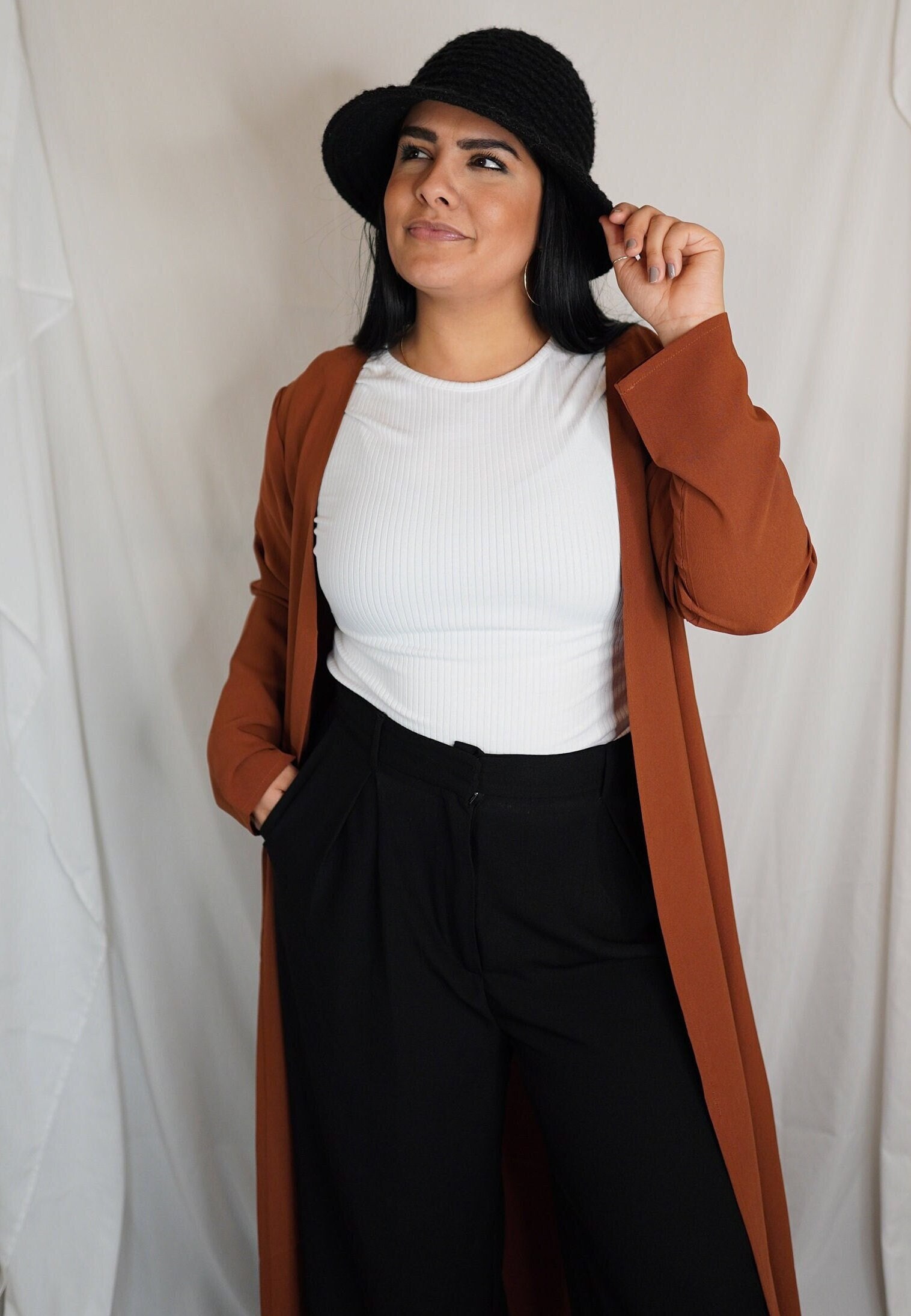 Maxi Cardigan in Chocolate Brown With Belt - Etsy