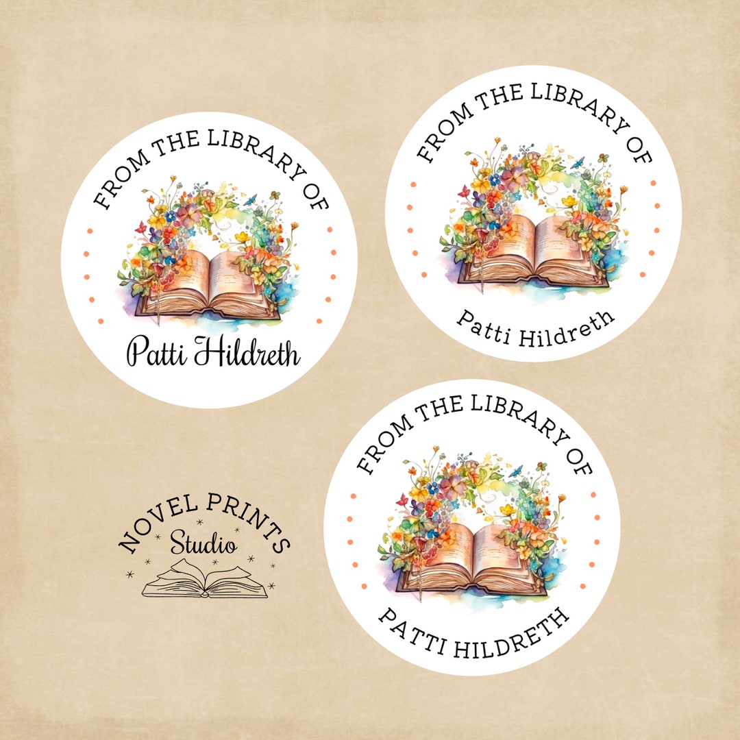 From the Library of Custom Name Stickers for Books in Personal Library ...