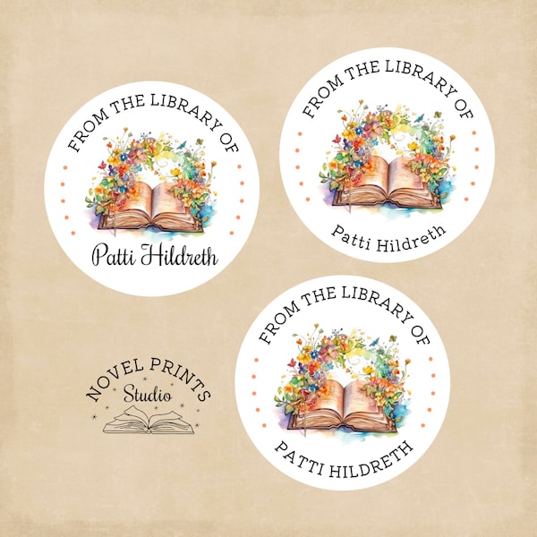 From the Library of Stickers - Etsy