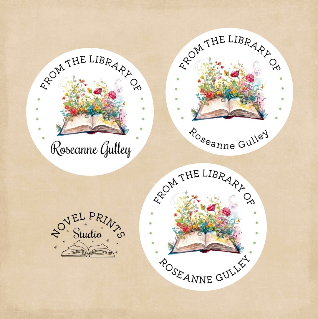 From the Library of Custom Name Stickers for Books in Personal Library ...