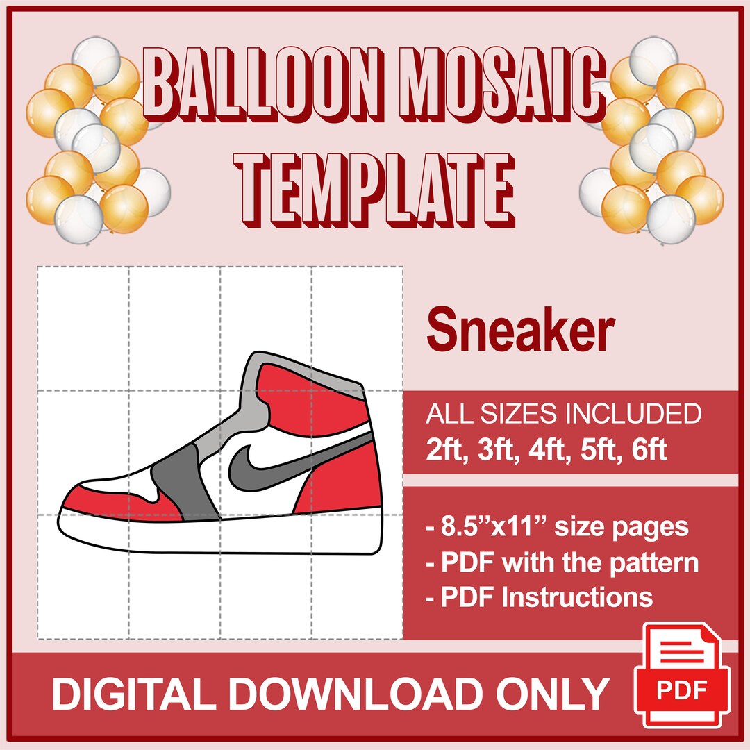 Sneaker From Balloons, Shoe Mosaic From Balloons, Decor Ideas, Mosaic ...