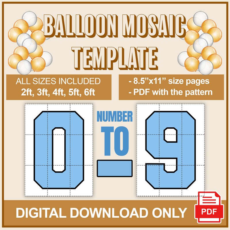 Mosaic Numbers - Etsy