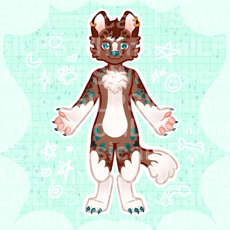 Deckard the Hyena - Canine Furry Adopt - Adoptable Fursona - Etsy
