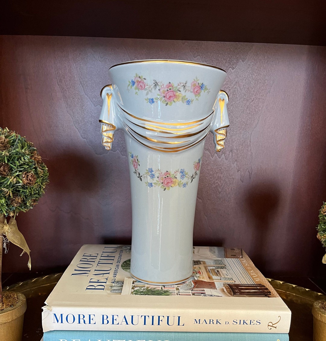 Vintage Chadwick Porcelain China Floral Trump Vase - Etsy