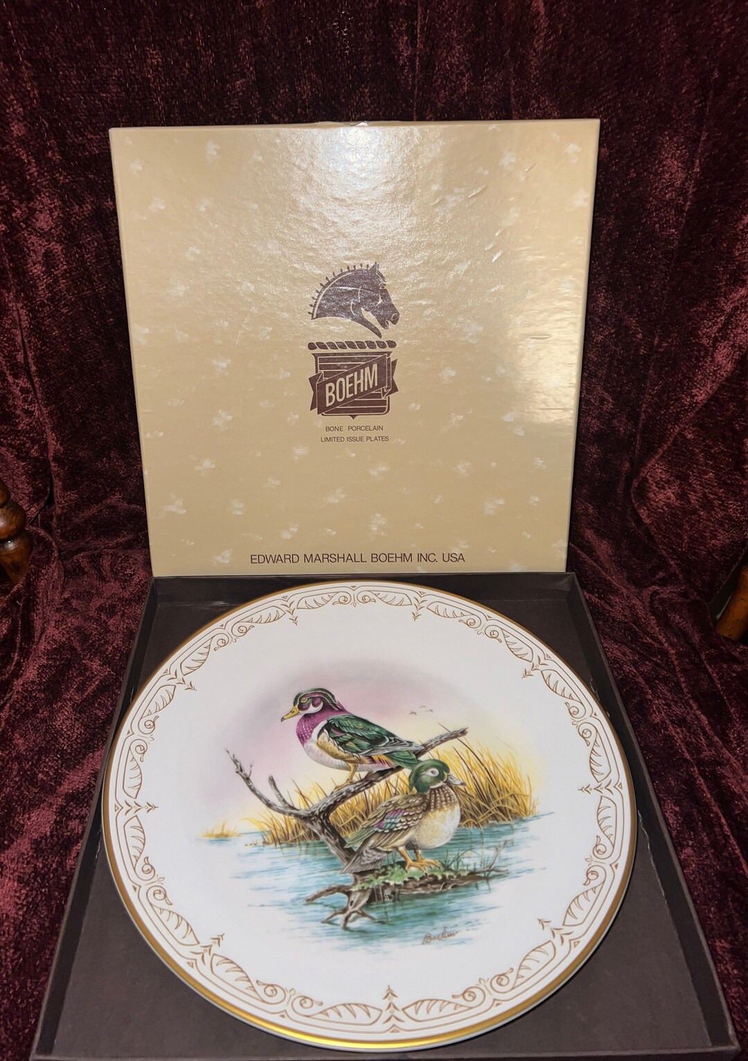 Edward Marshall Boehm Waterbirds Collection Wood Ducks Plate - Etsy